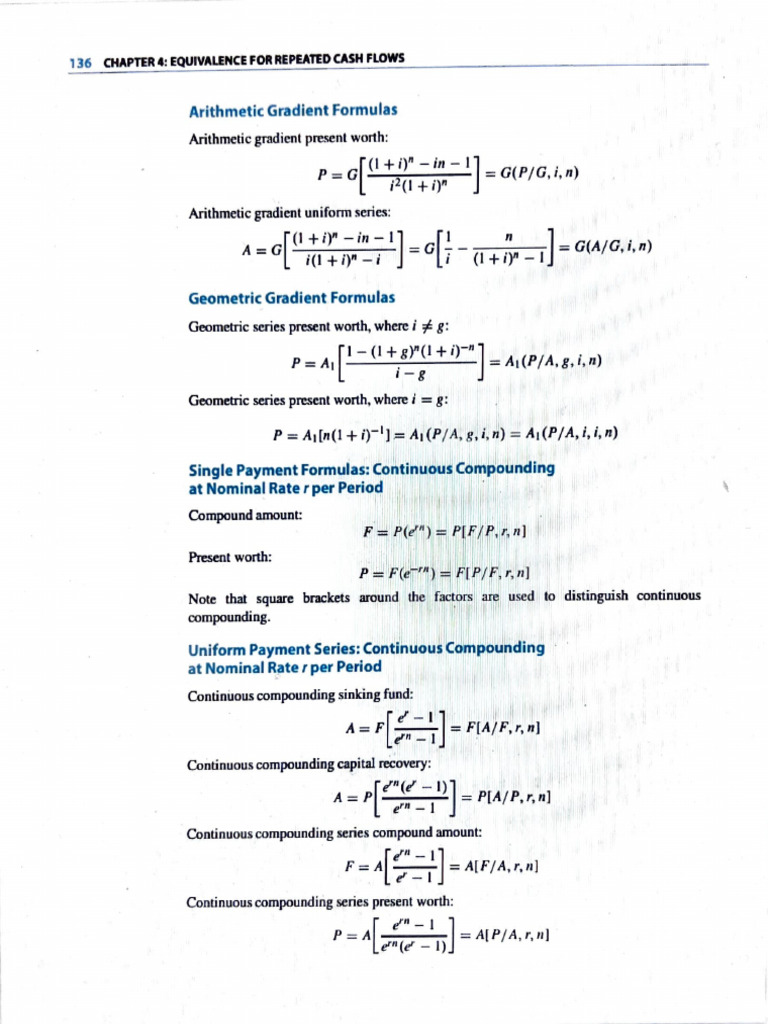 Equivalent For Repeated Cash Flows | PDF | Compound Interest | Applied ...