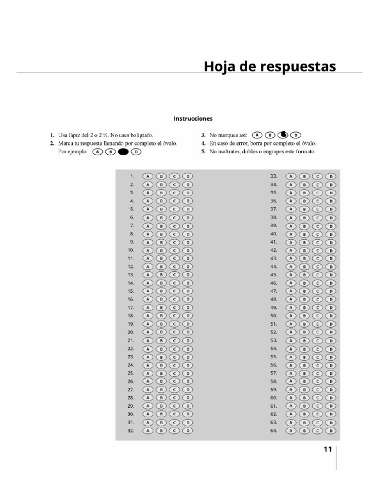 Examen Comipems Version 1 Curso 2022 | PDF