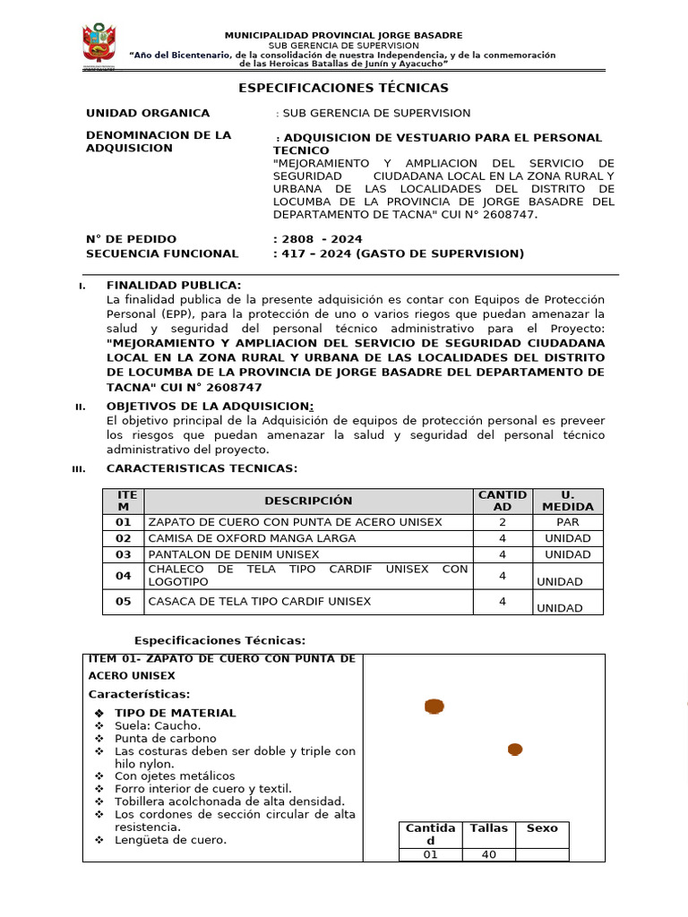 Implementos de Seguridad de Seguridad | PDF
