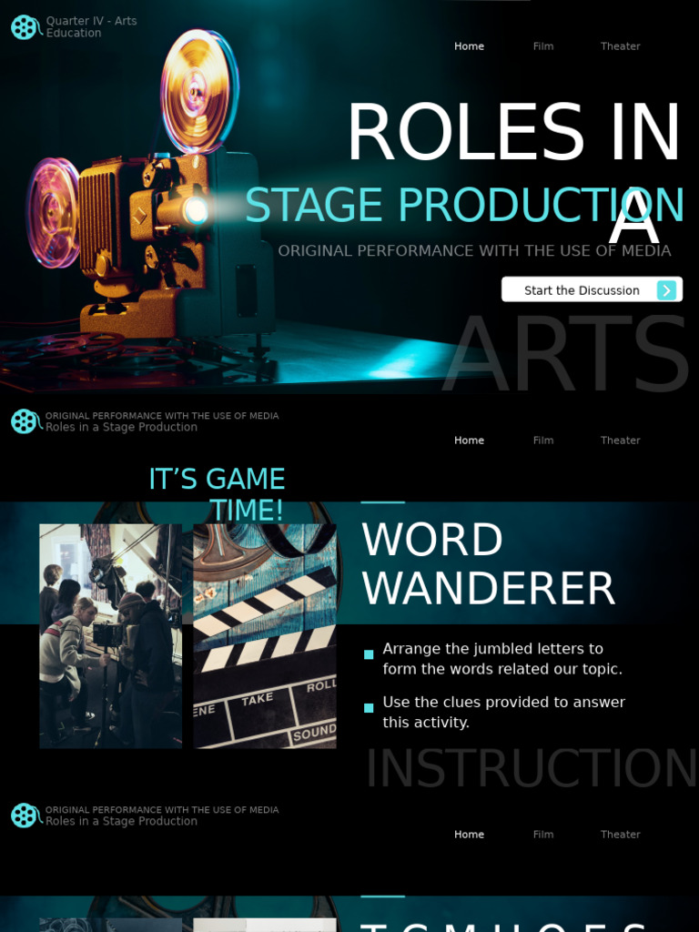 Roles in Stage Production Explained | PDF | Play (Theatre) | Theatre