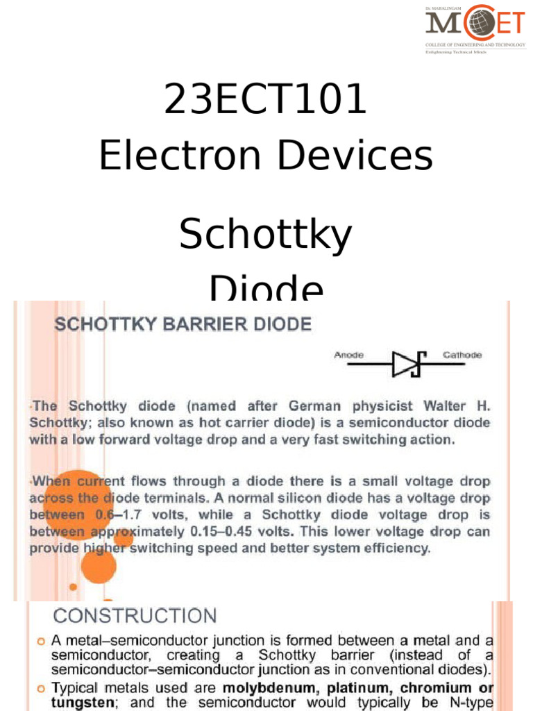 Schottky Diode | PDF