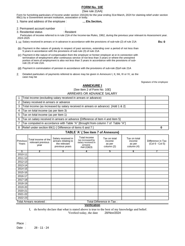 Income Tax Calculator FY 2023-24 | PDF | Employment | Salary