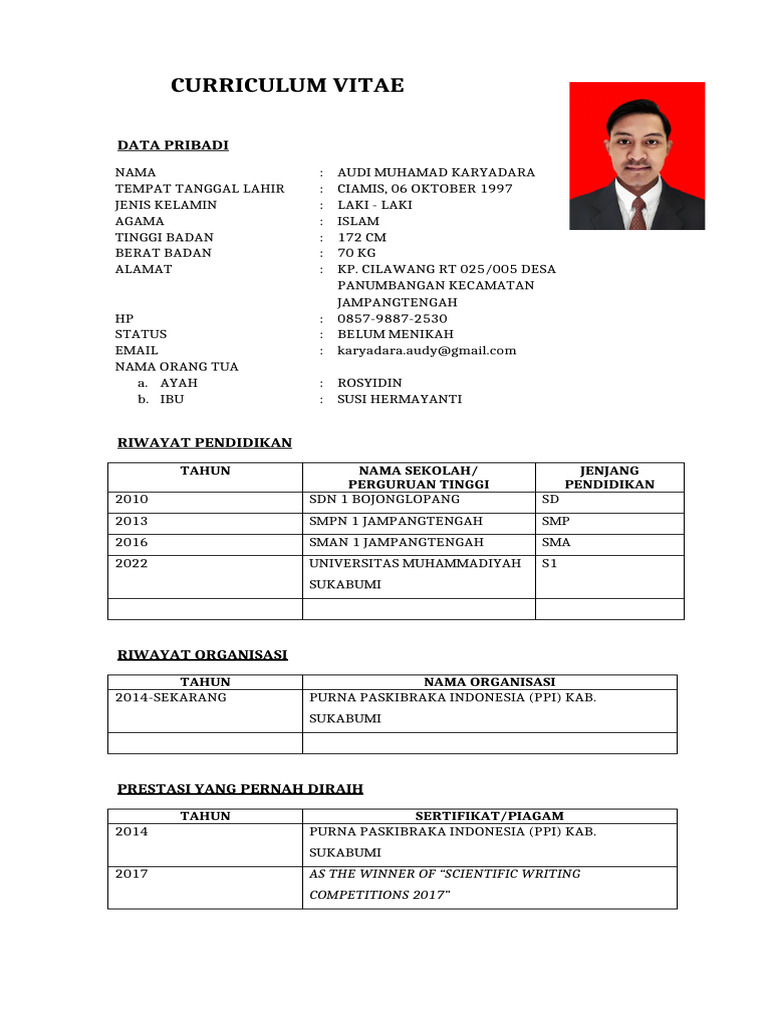 Contoh Format CV | PDF