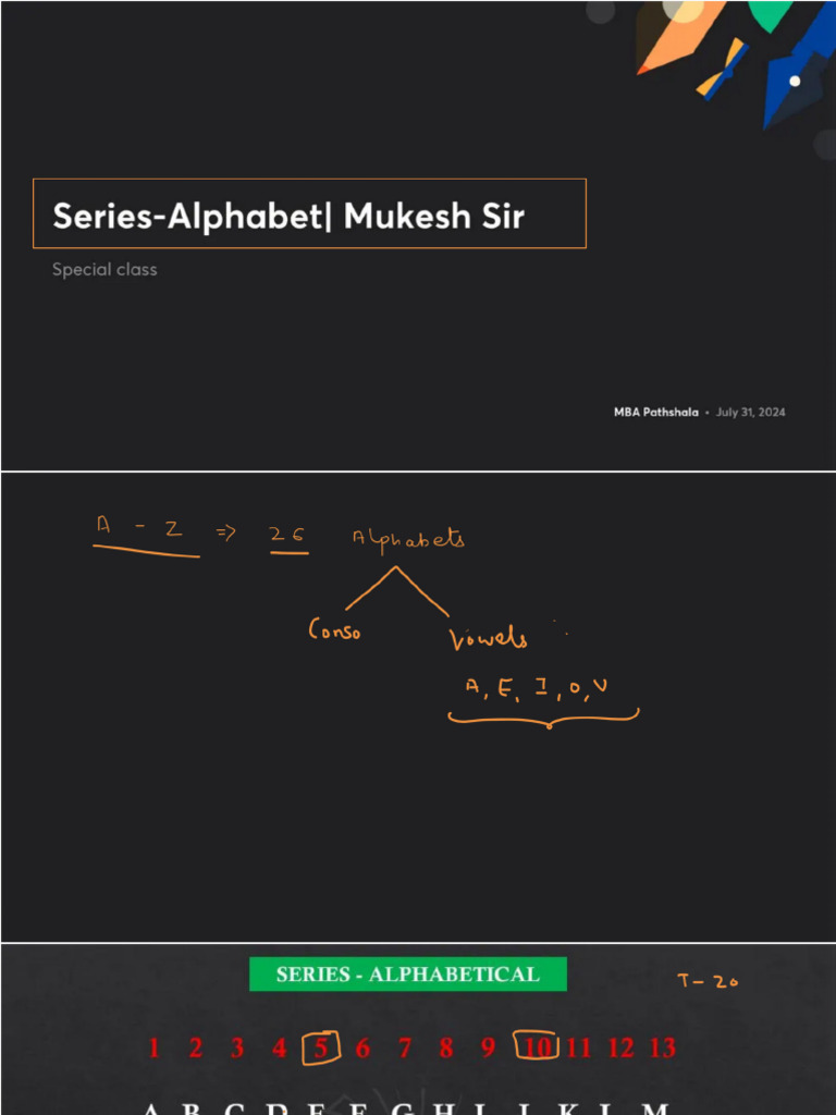 SeriesAlphabet Mukesh Sir With Anno | PDF