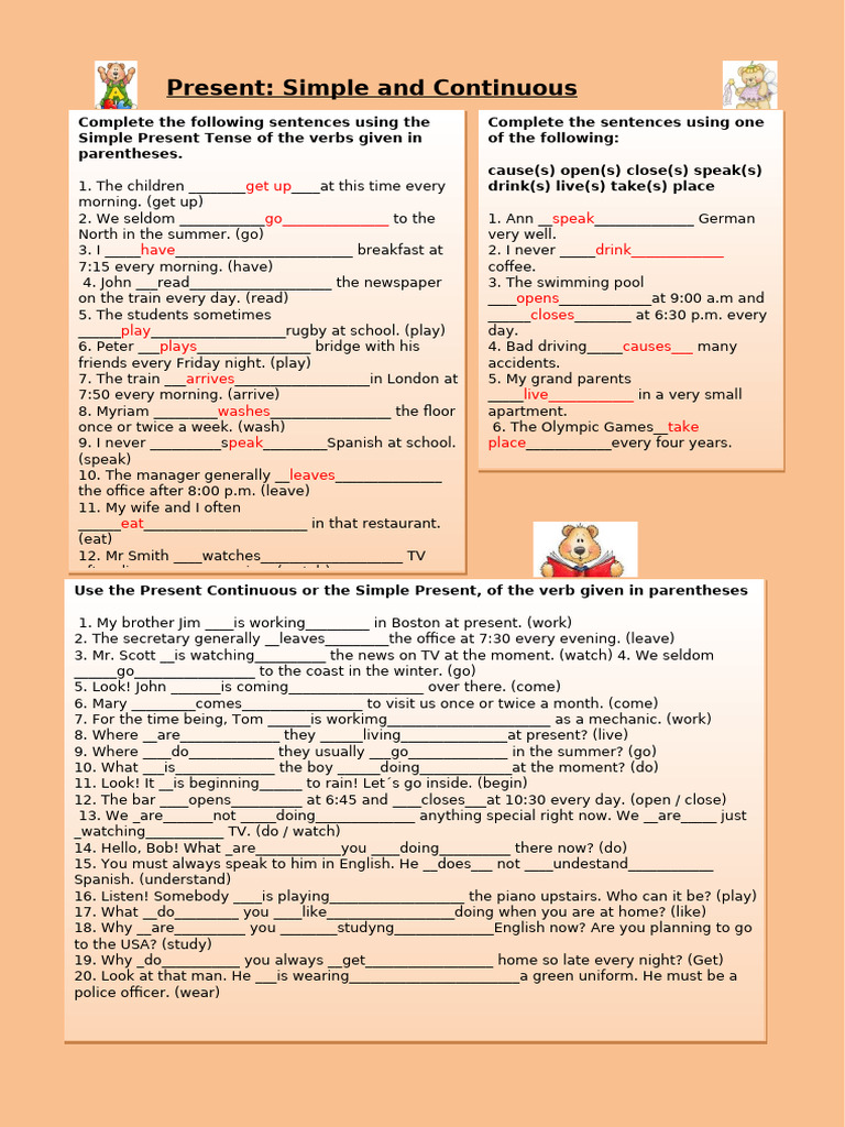 Present-Simple-Vs-Continuous - 85421 Yadi | PDF | Linguistics ...