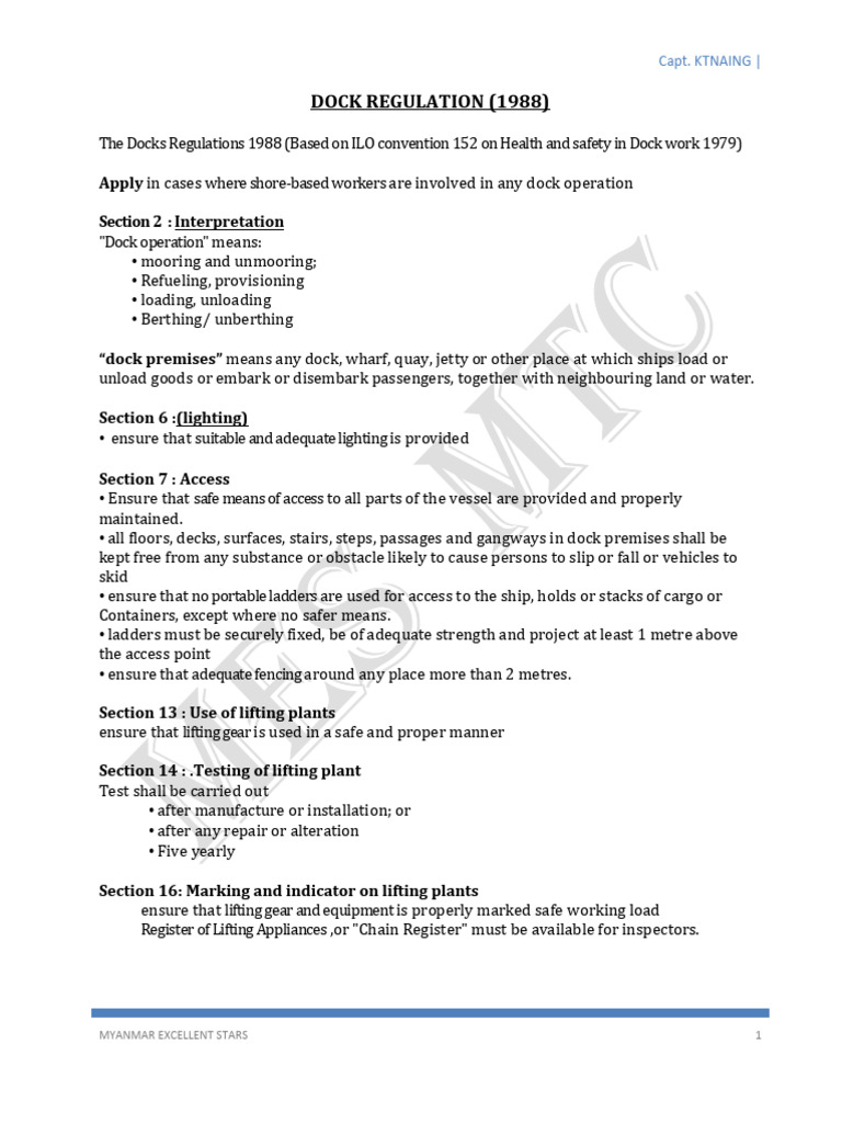 6.dock Regulation | PDF
