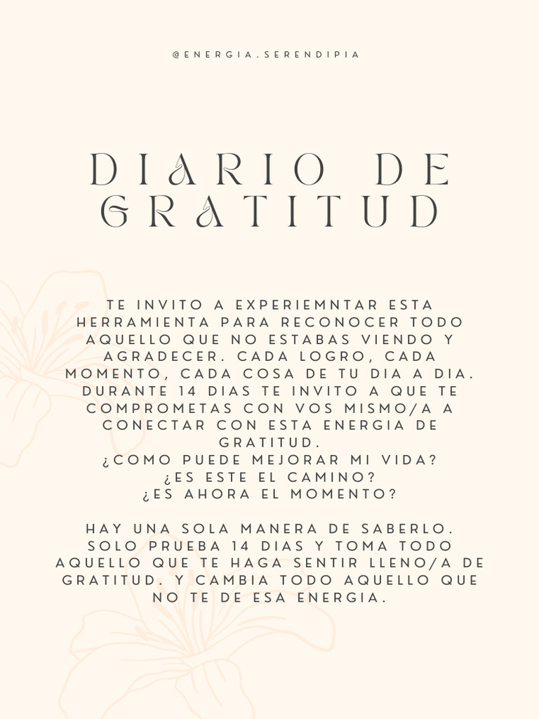 Diario de Gratitud 14 Días | PDF