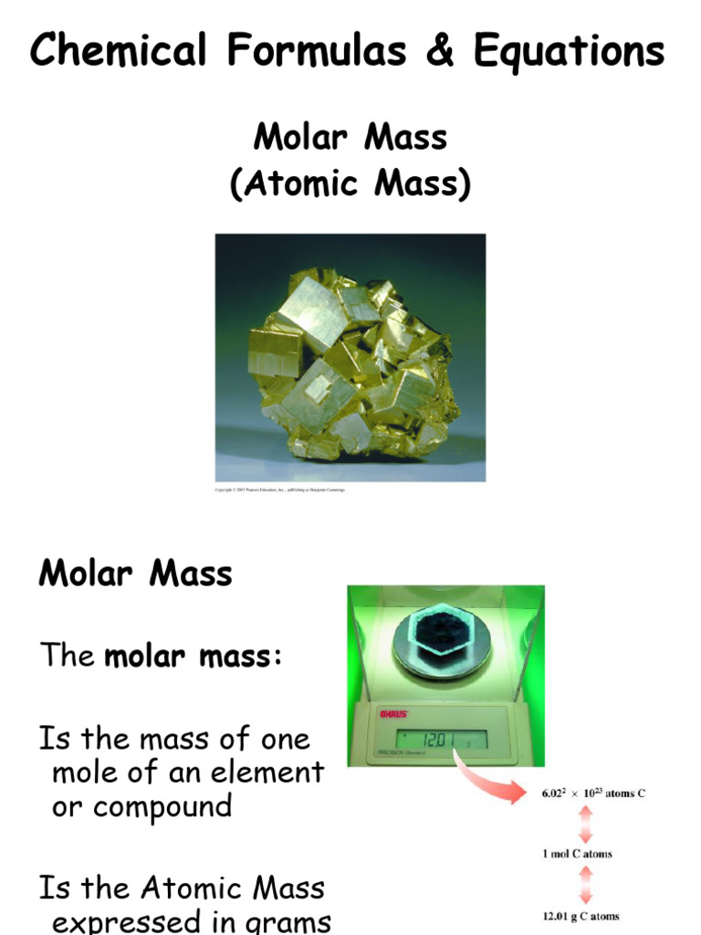 Molar, Formula Mass, Avogadros Number, Mole and Conversion | PDF | Mole ...