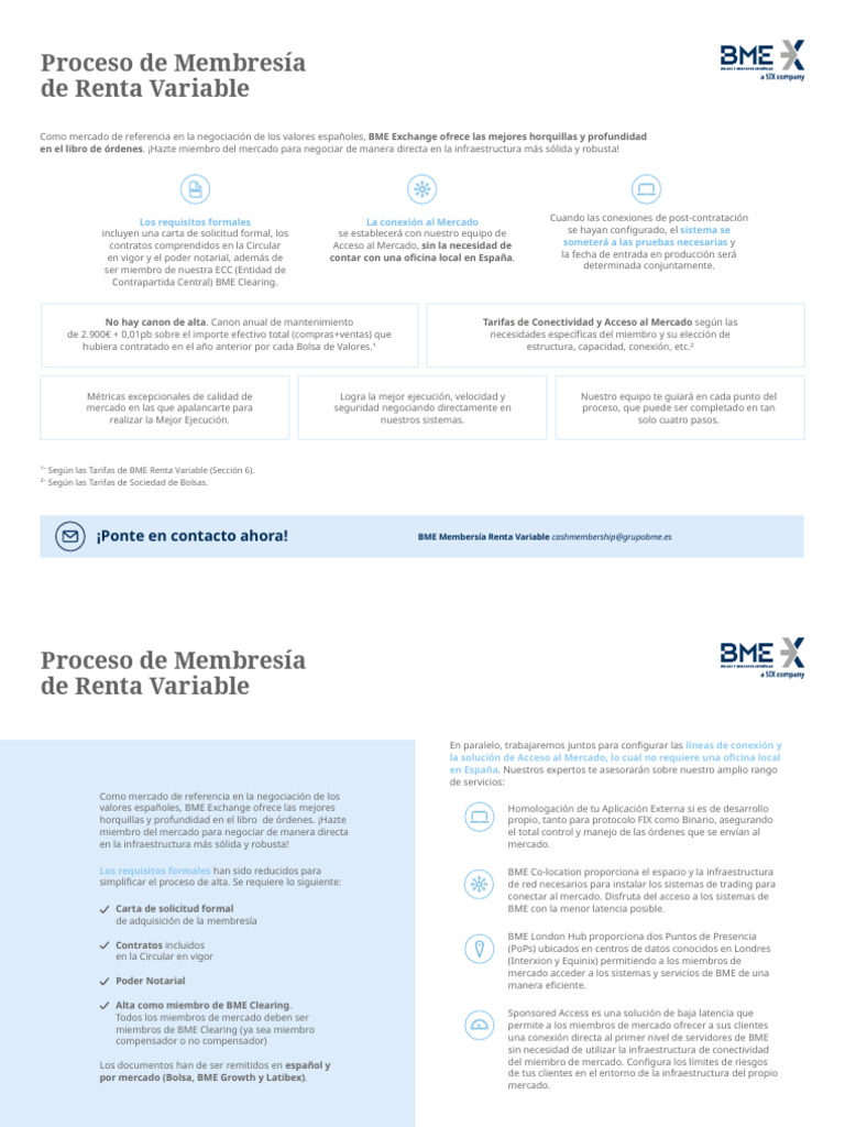 Factsheet Membership Extended BME | PDF | Bolsa | Ciencias de la Computación