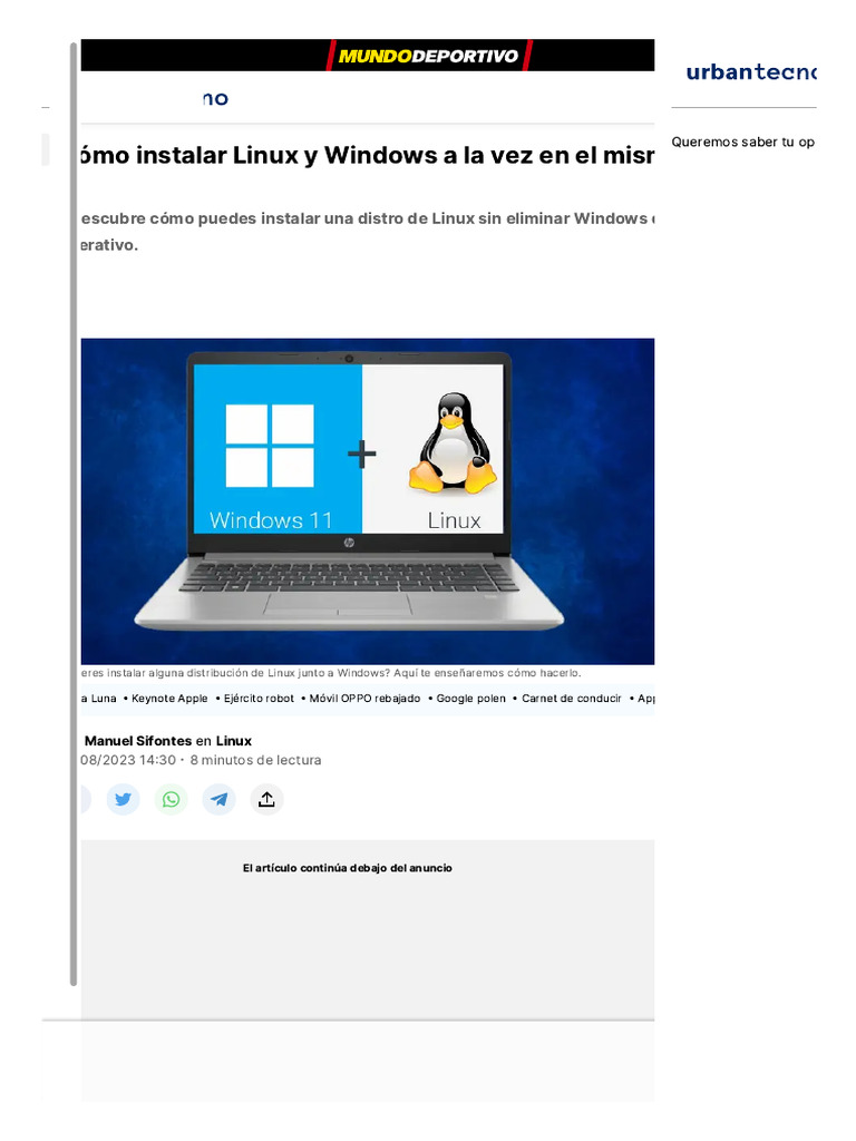 Cómo Instalar Linux y Windows | PDF | Arranque | Distribución de Linux