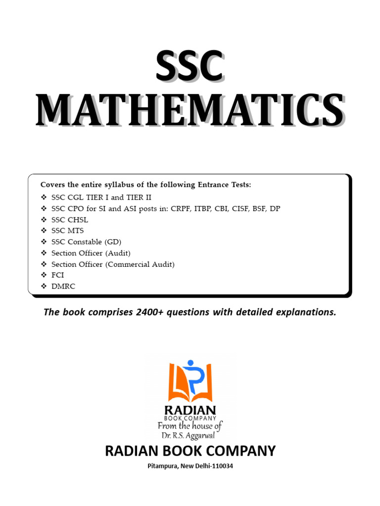 Mathematics For SSC | PDF | Prime Number | Numbers