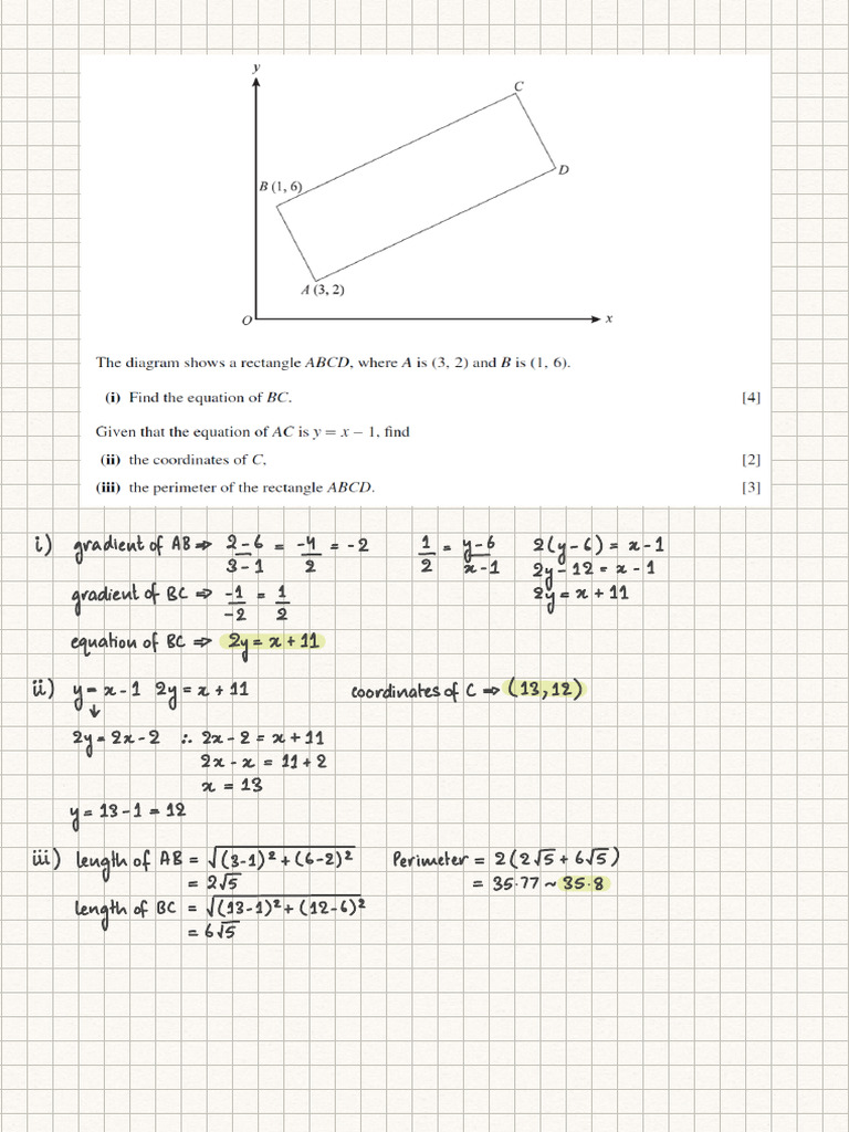 Coordinate Geometry Homework | PDF | Elementary Geometry | Geometry