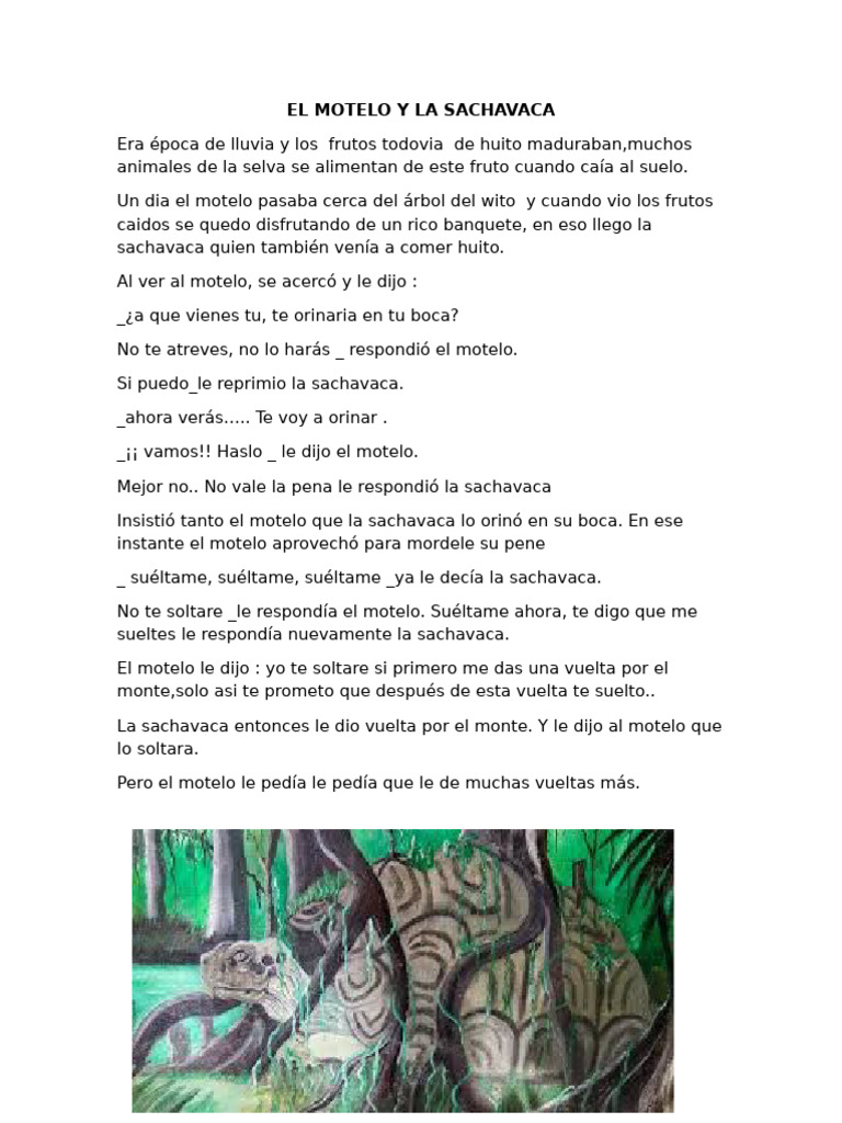 El Motelo y La Sachavaca | PDF