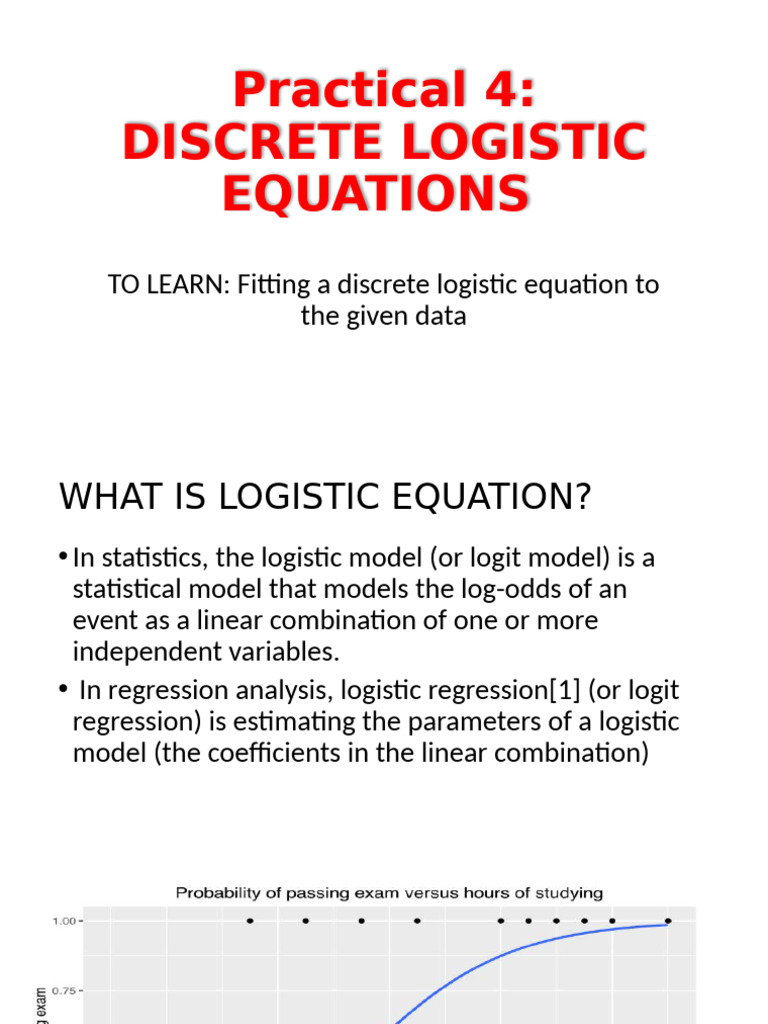 Pract 4 Discrete Logistic Equation | PDF