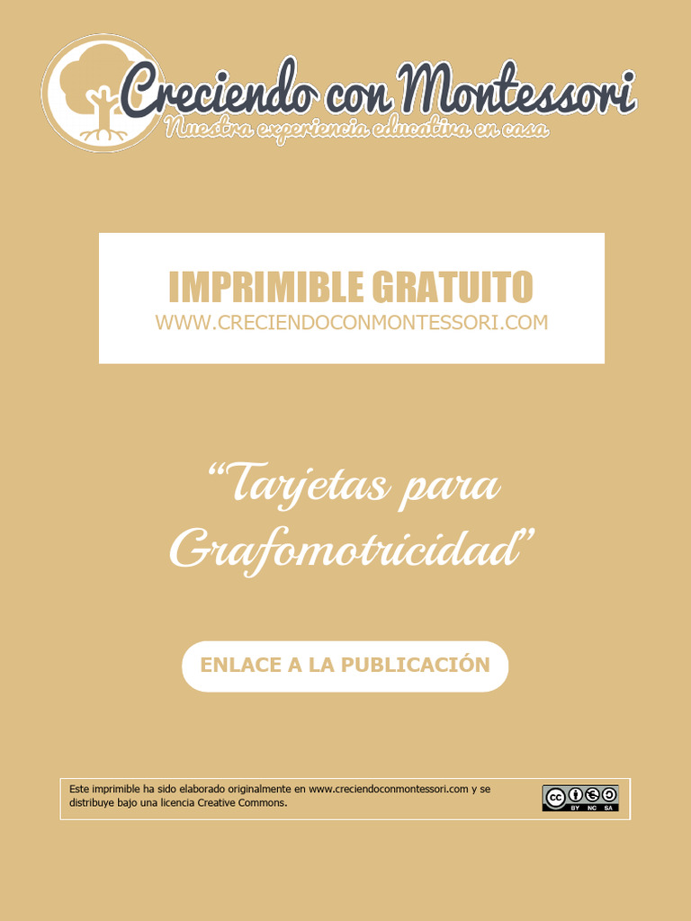 Tarjetas de Grafomotricidad Montessori | PDF