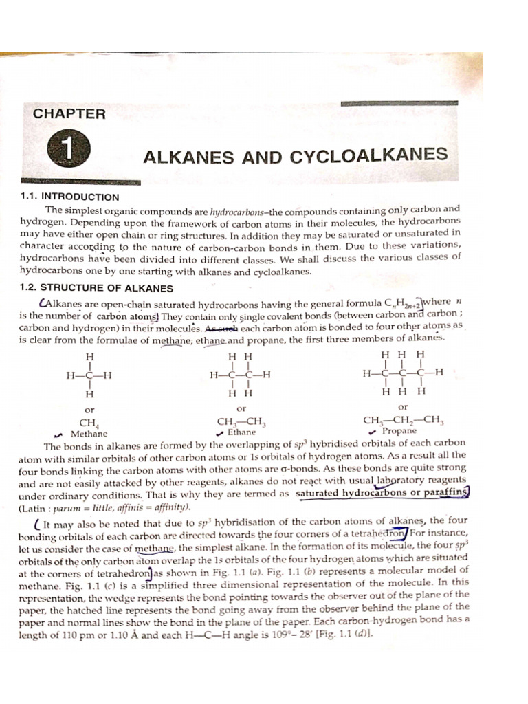 Alkanes & Cycloalkanes | PDF