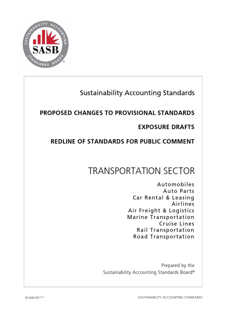 Transportation ExposureDraft Redline | PDF | Recycling | Regulation S K