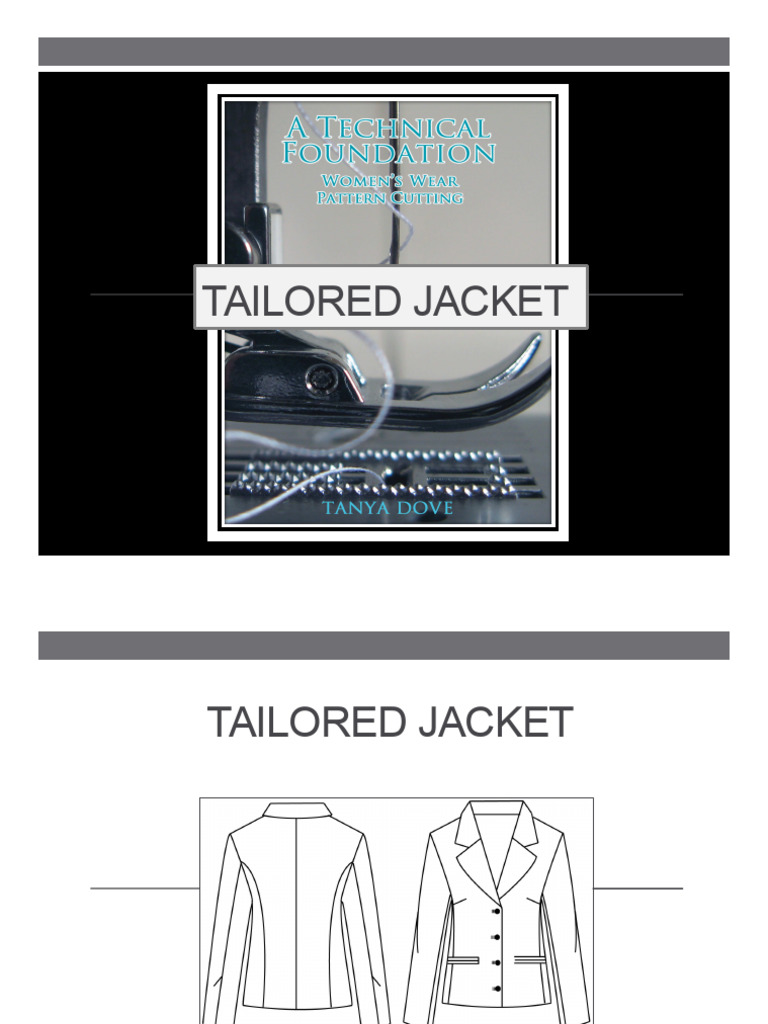 Talored Jacket Plan Pattern and Sewing | PDF | Seam (Sewing) | Sewing