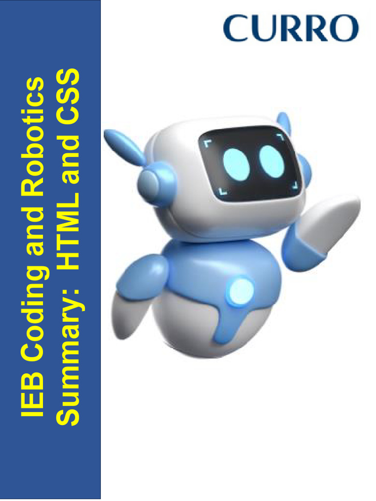 HTML and CSS Grade 9 Booklet | PDF | Html Element | Html