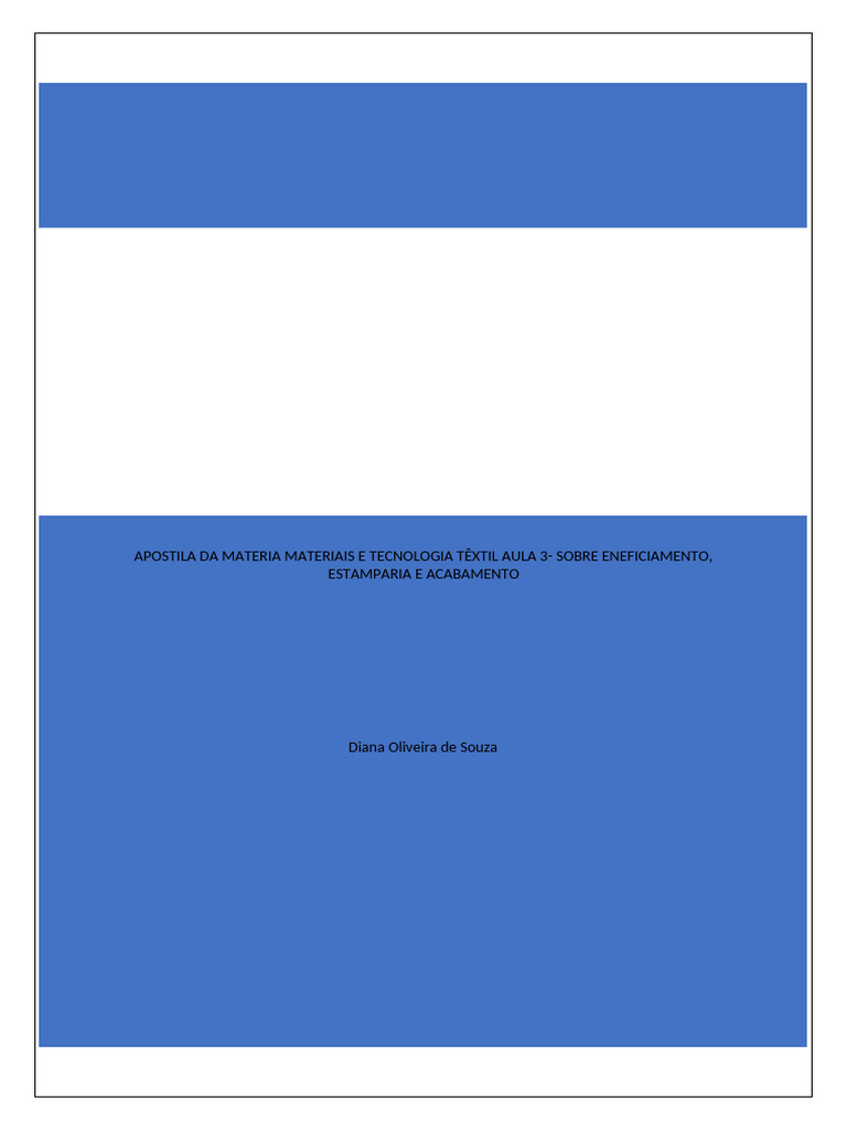 Beneficiamento Têxtil | PDF | Impressão | Têxteis