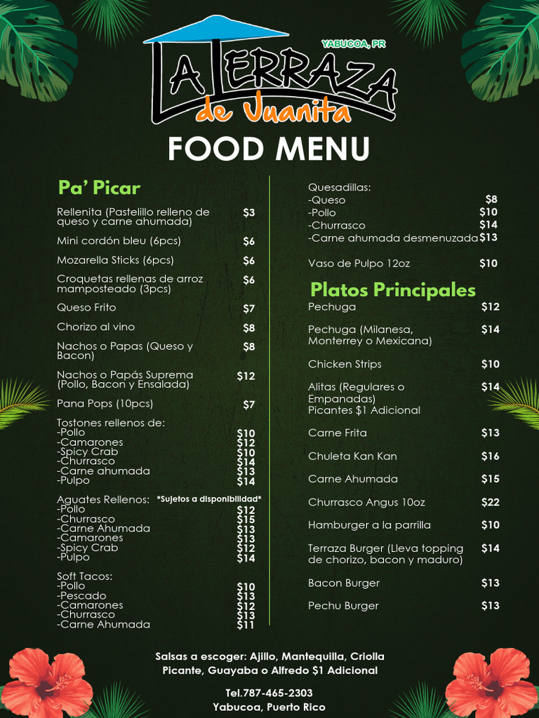 Food Menu: Pa' Picar | PDF | Alimentos | Cocina