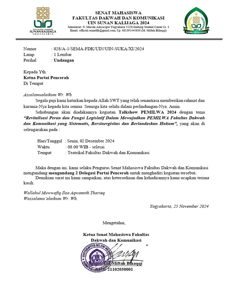 UNDANGAN Partai Pencerah | PDF