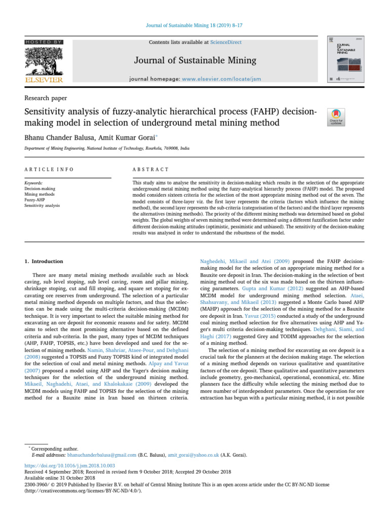 Ahp Sensitivity | PDF | Mining | Matrix (Mathematics)