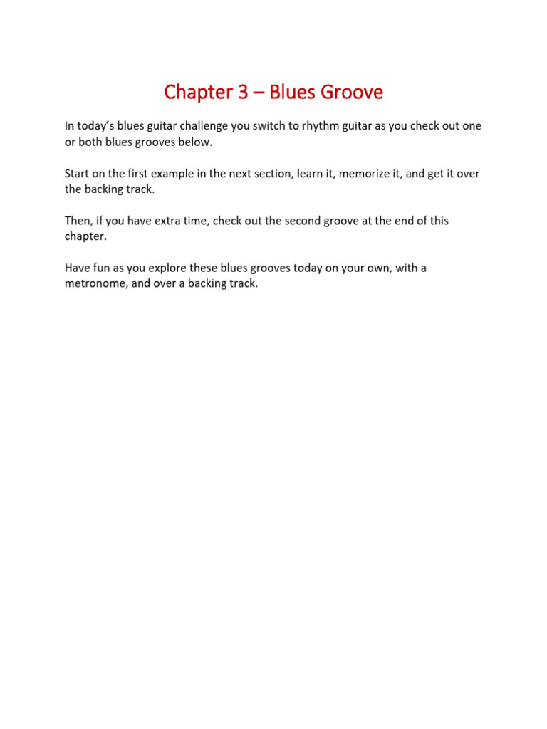 Chapter 4 - Blues Groove | PDF