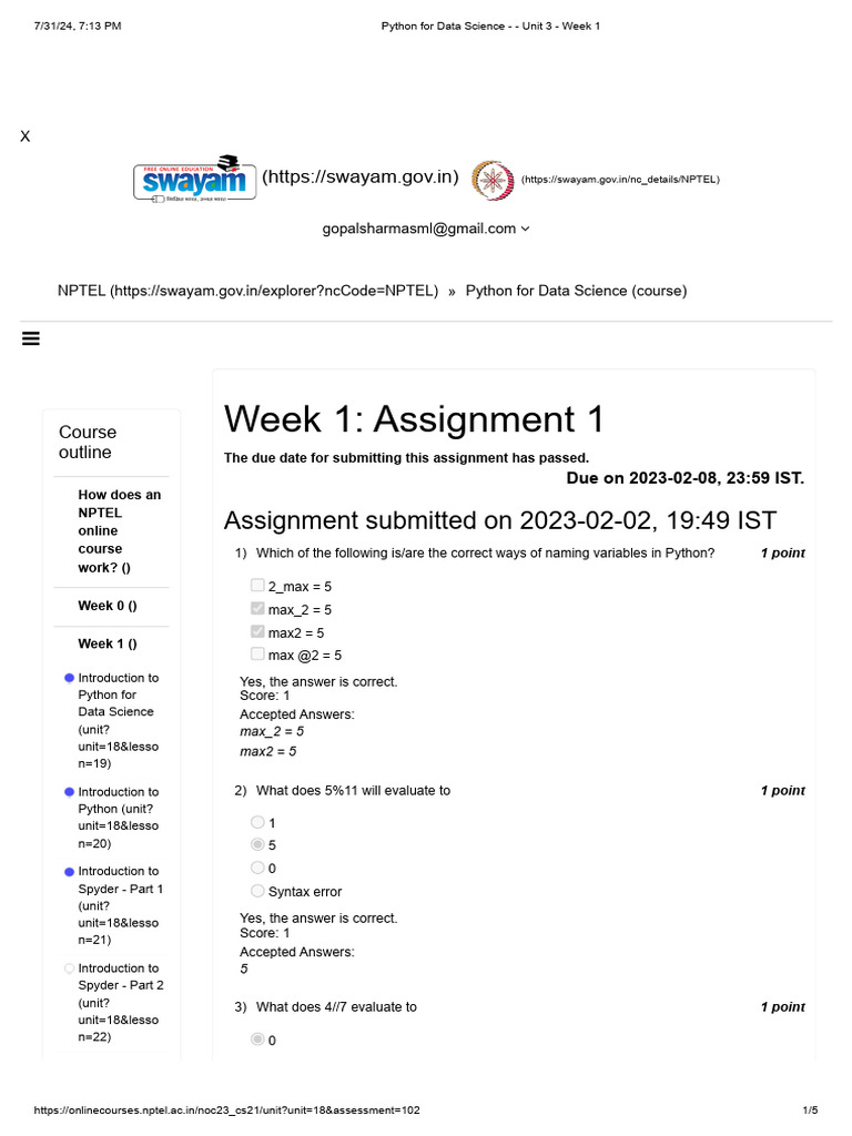 Python For Data Science Unit 3 Week 1 Assignment Pdf Programming Paradigms Computer