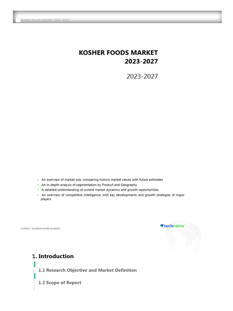 Technavio - Kosher Foods Market | PDF | Food Allergy | Market (Economics)