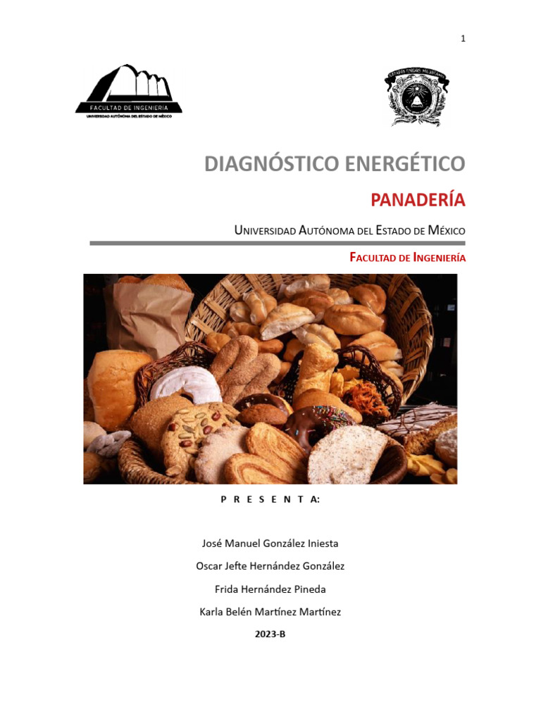 Diagnóstico Energético de Panadería 2023 | PDF | Panes | Alimentos basicos