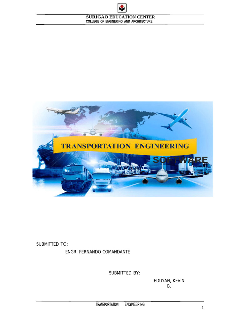 PT - 1 Eduyan - Transportation Engineering | PDF | Traffic | Simulation