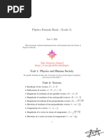 QCAA Senior Physics Formula Reference | PDF | Electronvolt | Force