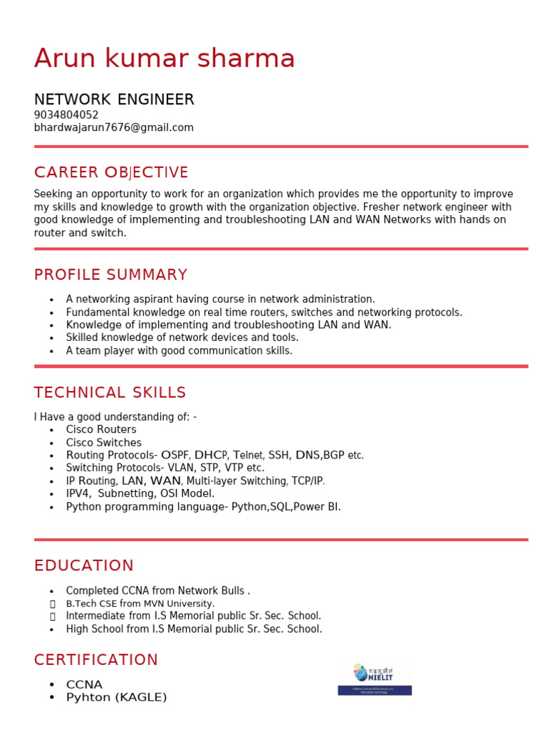 Arun Resume | PDF