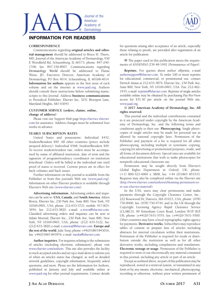 Information For Readers - Ymjd | PDF | Elsevier