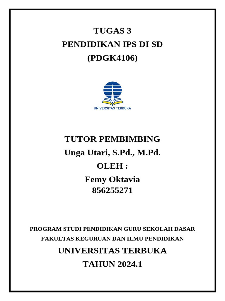 Tugas 3 Pendidikan Ips Di SD | PDF