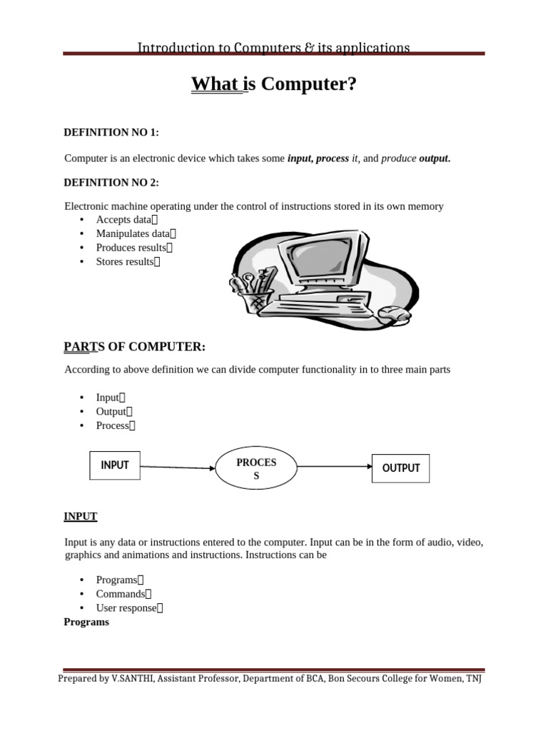 Introduction to Computer Basics and Functions | PDF | Random Access Memory | Read Only Memory