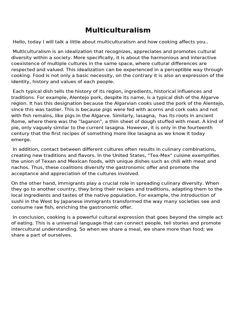 Multiculturalism | PDF