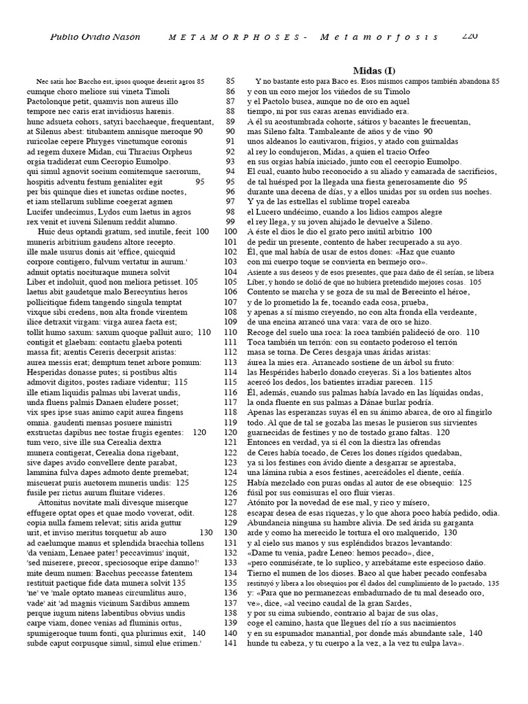 Midas | PDF | Dioniso