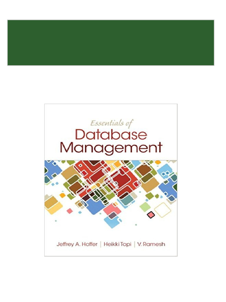 Complete (Ebook PDF) Essentials of Database Management by Jeffrey A ... Complete (Ebook PDF) Essentials of Database Management by Jeffrey A ...