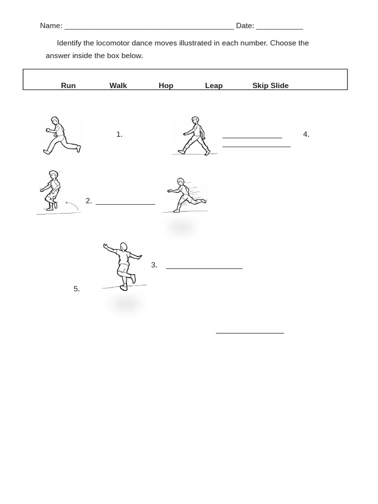 Run Walk Hop Leap Skip Slide | PDF