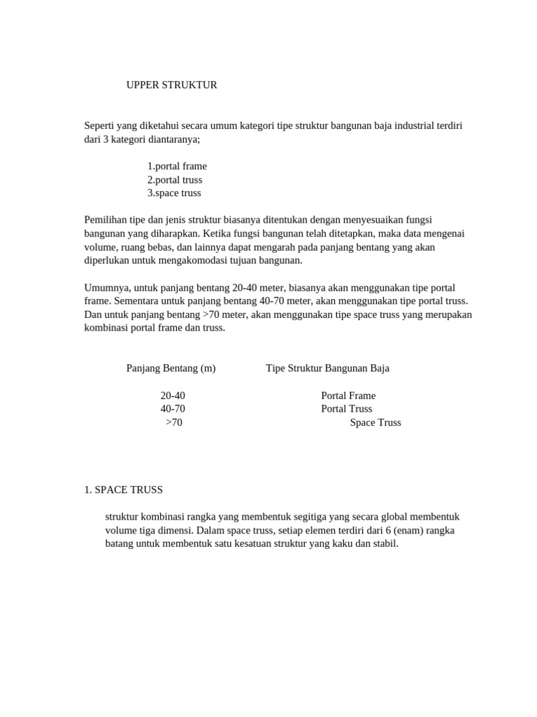 Upper Struktur Baja | PDF
