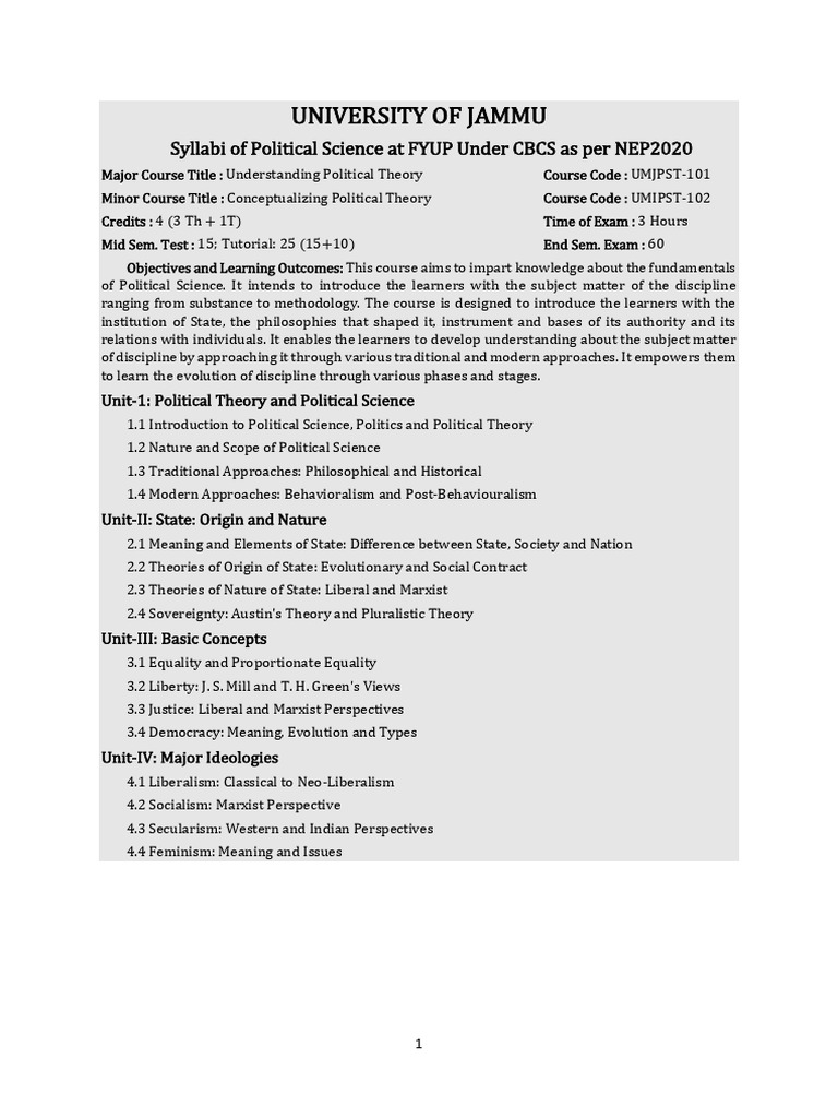 Sem 1 Political Theory Complete | PDF | Methodology | Political Science Sem 1 Political Theory Complete | PDF | Methodology | Political Science