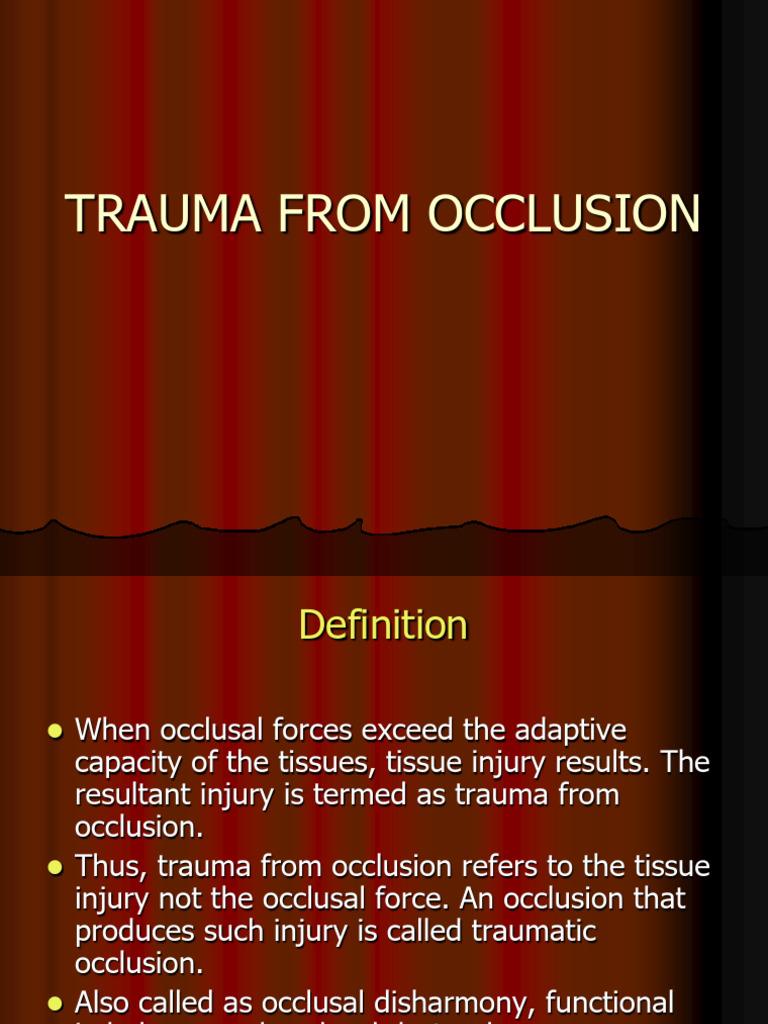 Understanding Trauma from Occlusion | PDF | Periodontology | Human Tooth