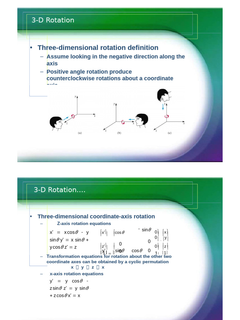 3D Transformations | PDF