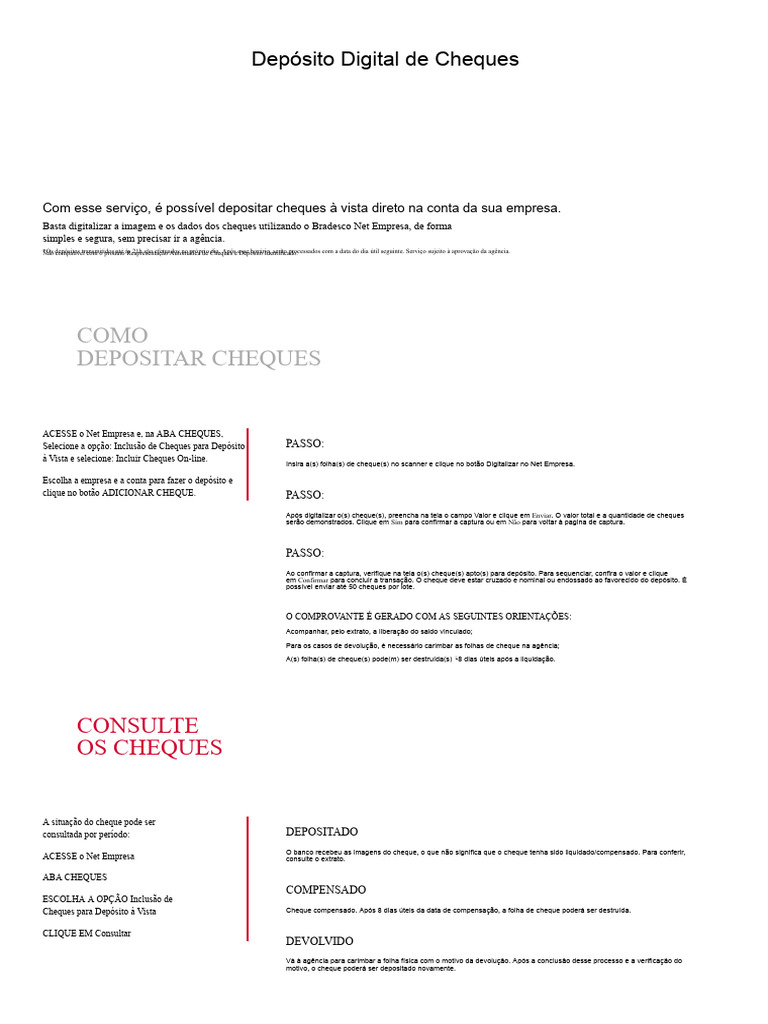 Depósito Digital de Cheques Simplificado | PDF | Cheque (banco)