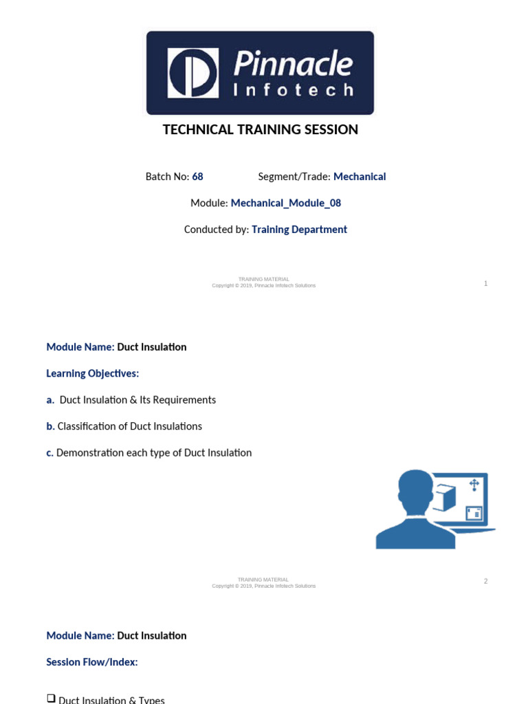 Mechanical Module 08 | PDF | Duct (Flow) | Thermal Insulation