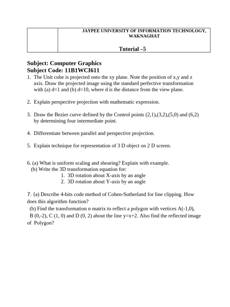 Tutorial 5 (T3) | PDF