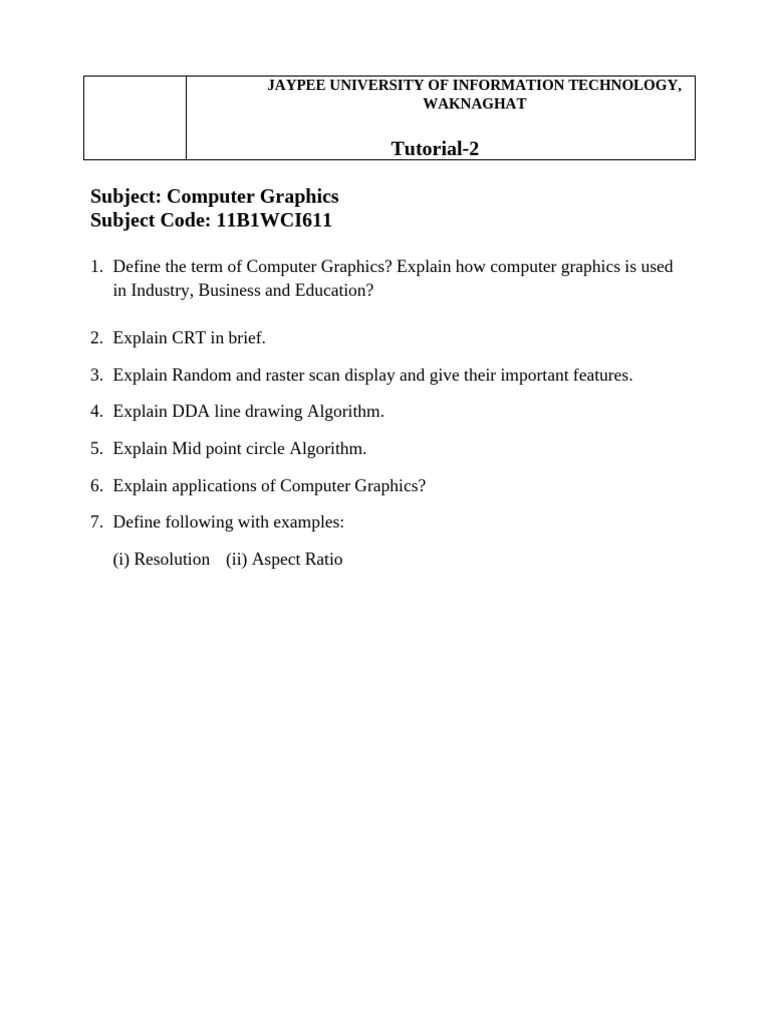 Tutorial 2 (T1) | PDF