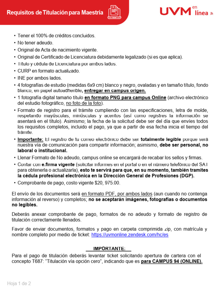 Uvm Requisitos | PDF | Certificado de nacimiento